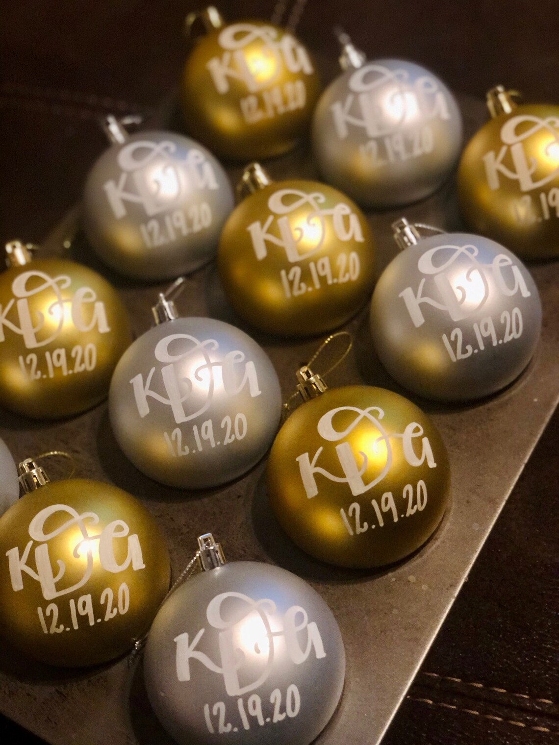 HOLIDAY GIFT Custom Calligraphy Ornaments Made to Order | Etsy