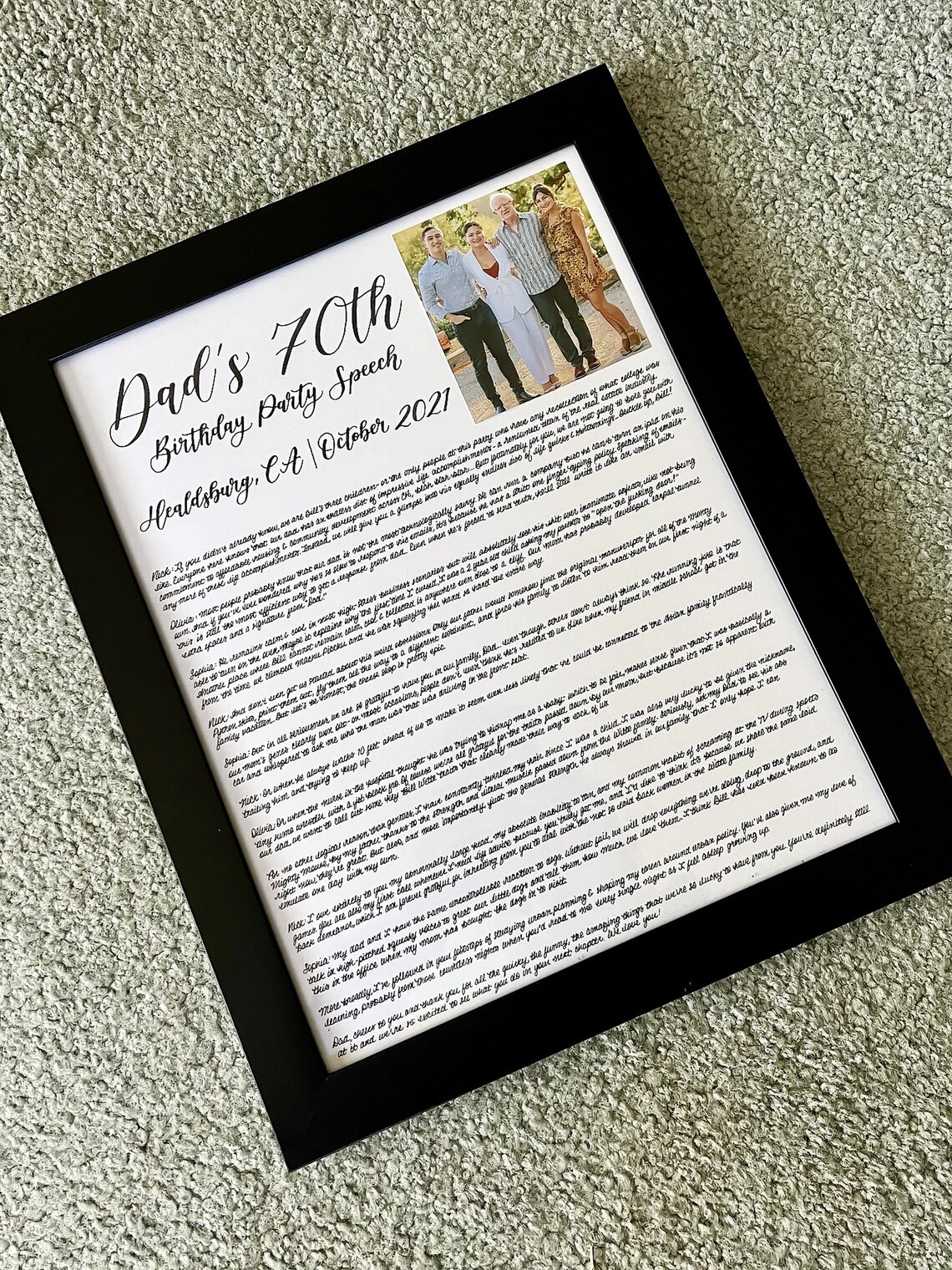 NEW WITH PHOTO Custom Framed Written Letters Wedding - Etsy