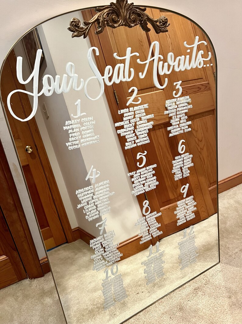 For Rent Seating Charts Calligraphy for Your New England - Etsy