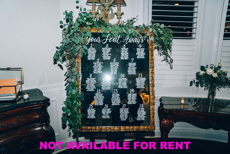 For Rent Seating Charts Calligraphy for Your New England - Etsy