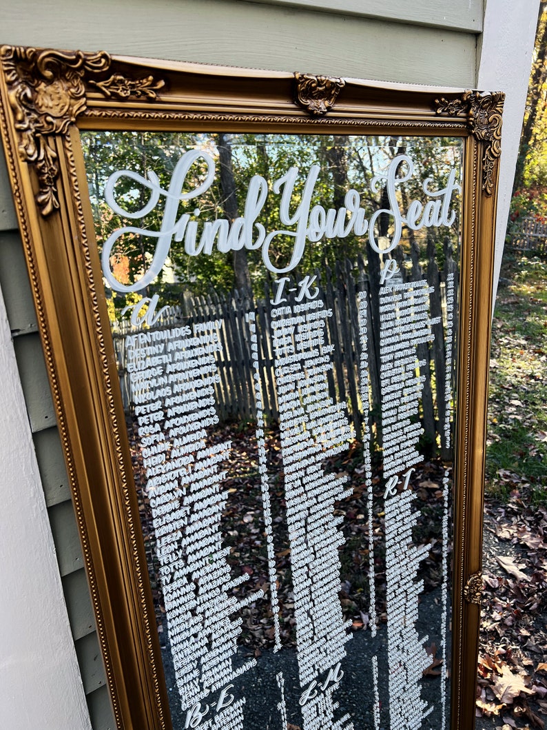 For Rent Seating Charts Calligraphy for Your New England - Etsy