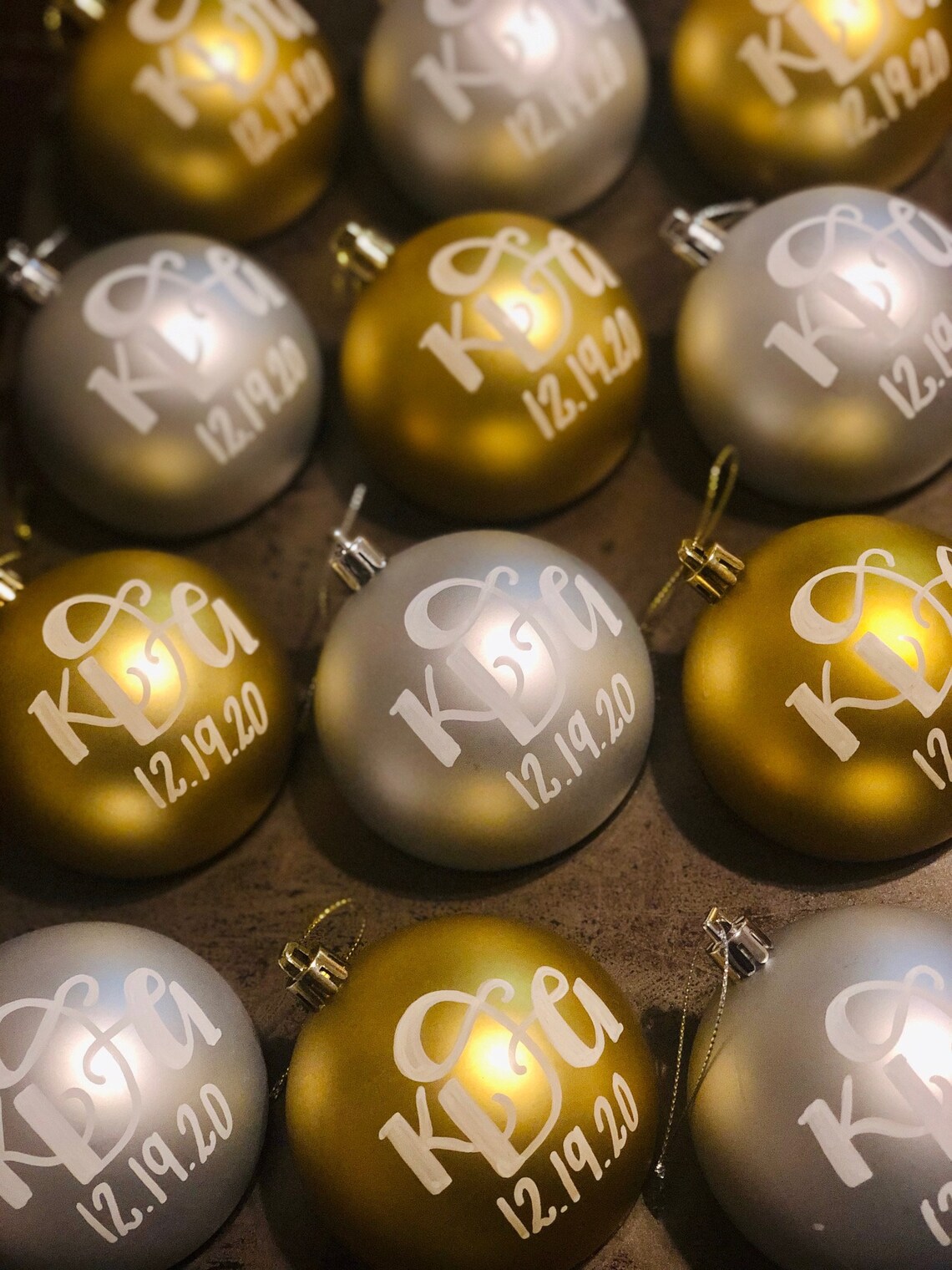 HOLIDAY GIFT Custom Calligraphy Ornaments Made to Order | Etsy