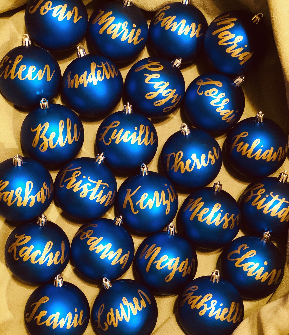 HOLIDAY GIFT Custom Calligraphy Ornaments Made to Order | Etsy