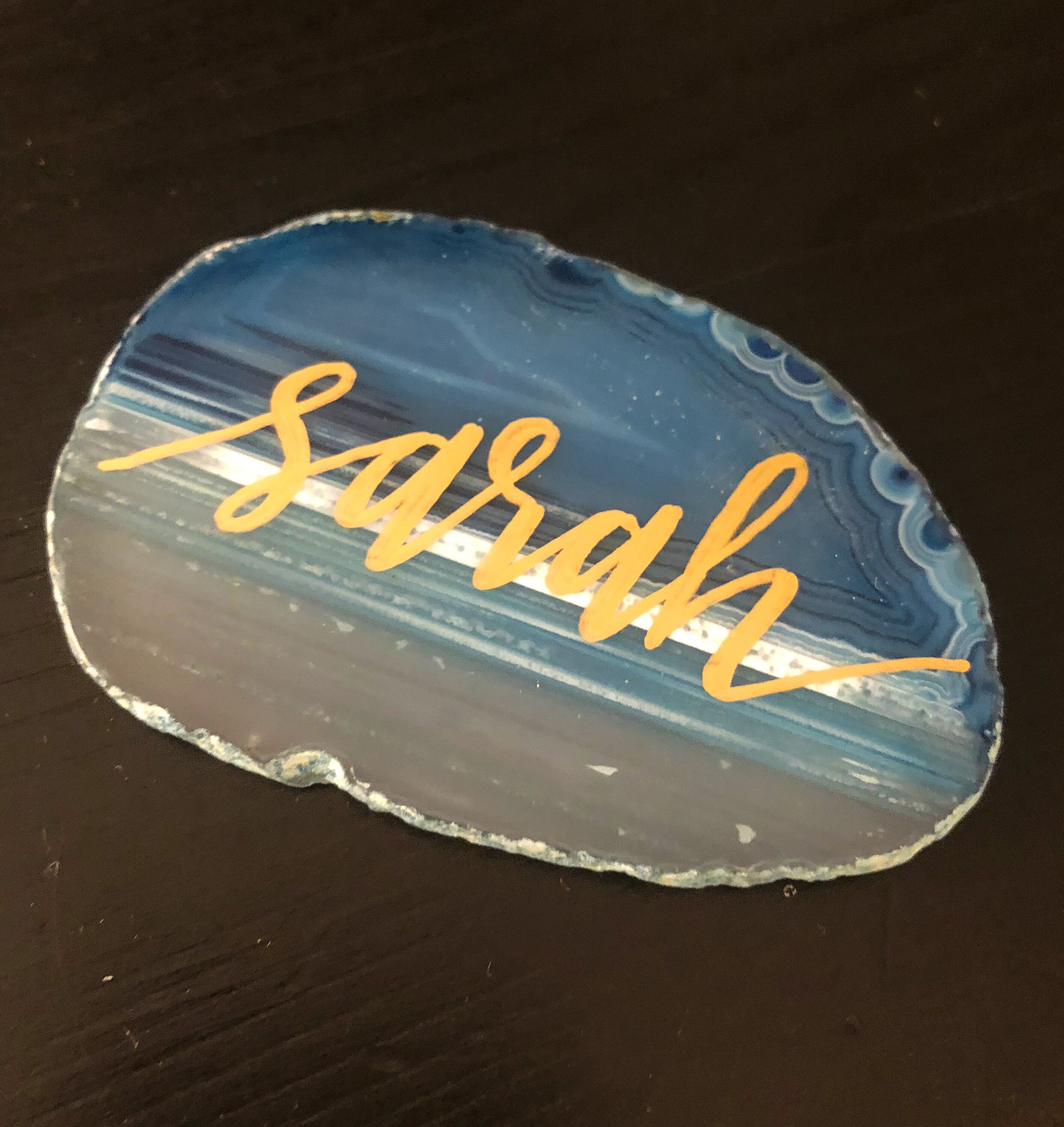 Agate Slices with Calligraphy Custom Made to Order Great | Etsy