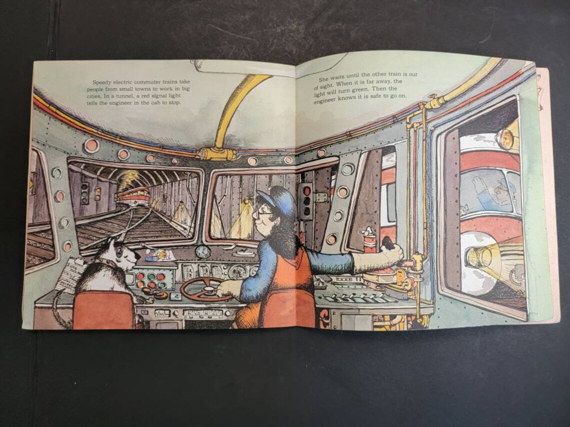 1978 Random House Busy Trains Vintage Children's Story by Peter Lippman ...