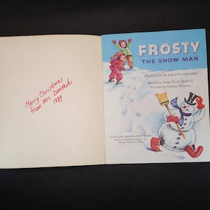 Frosty the Snowman, Vintage 1980s Little Golden Book, Soft Cover, Told ...