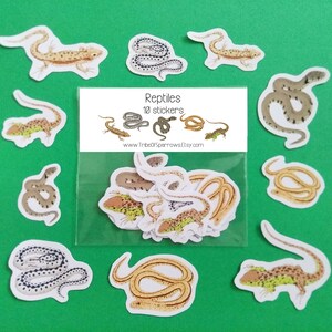 Reptile Stickers (ten Sticker Flakes) - Etsy