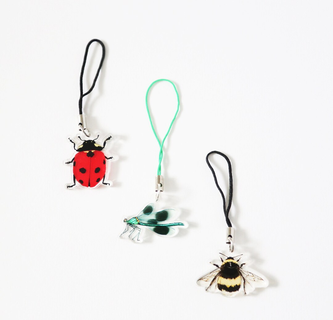 Bug Phone Charms - Bumblebee/damselfly/ladybird - Etsy