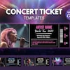 Editable Concert Ticket Canva Template Printable Event Ticket Custom ...