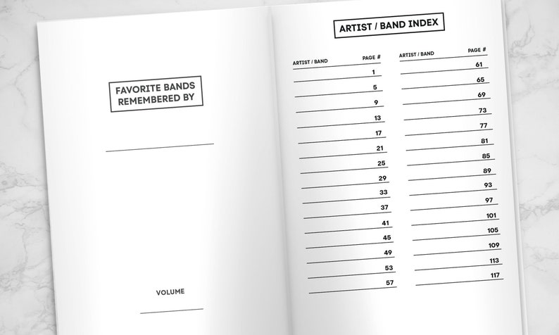 My Favorite Bands Journal Music Journal for Teenagers Music Activity ...