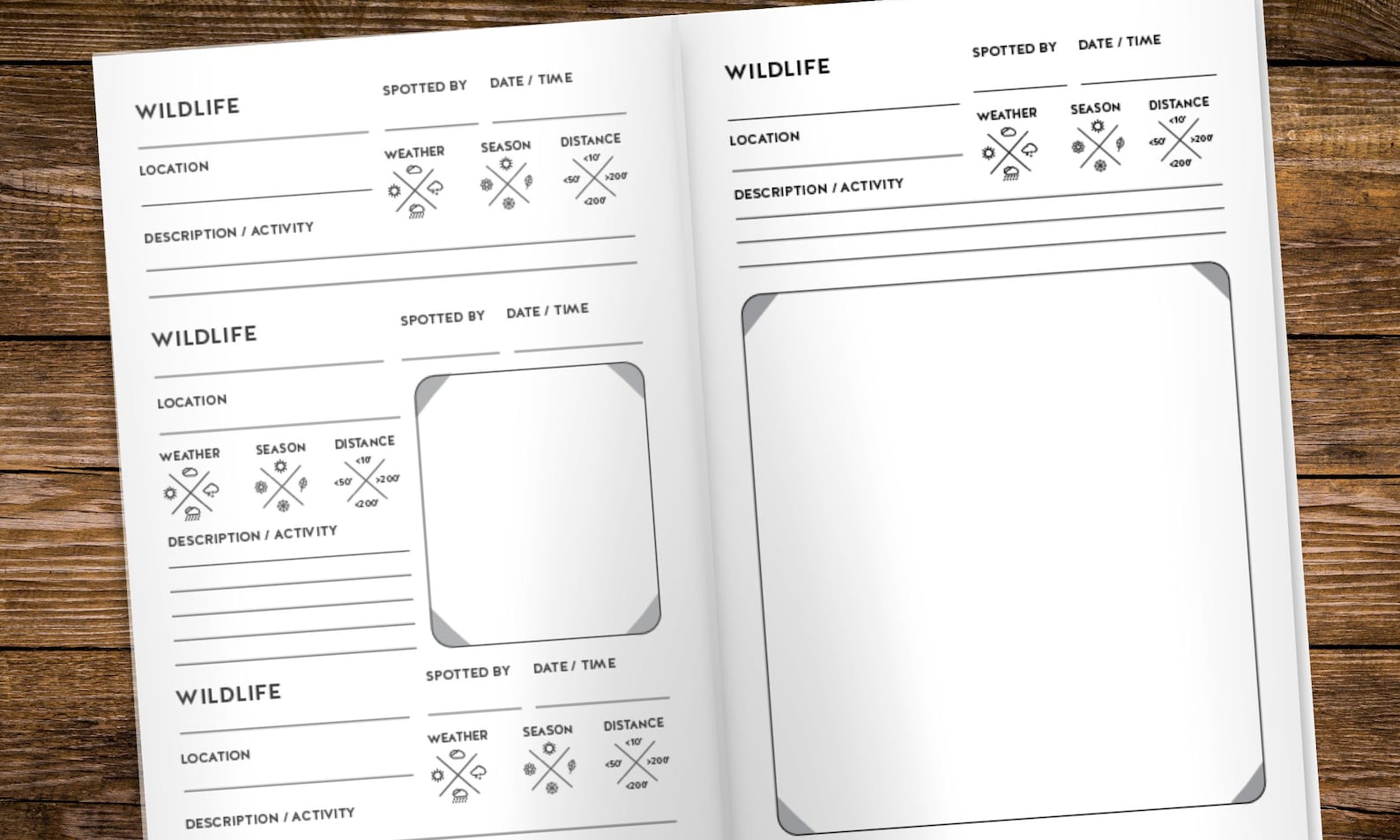 Wildlife Observation Journal: Animal Logbook, Nature Tracker - Etsy
