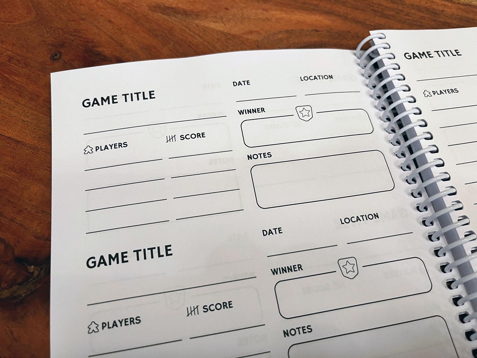 Game Night Journal: Spiral Bound Score Tracker & Logbook - Etsy
