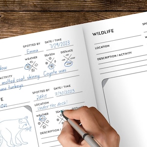 Wildlife Observation Journal: Animal Logbook, Nature Tracker - Etsy