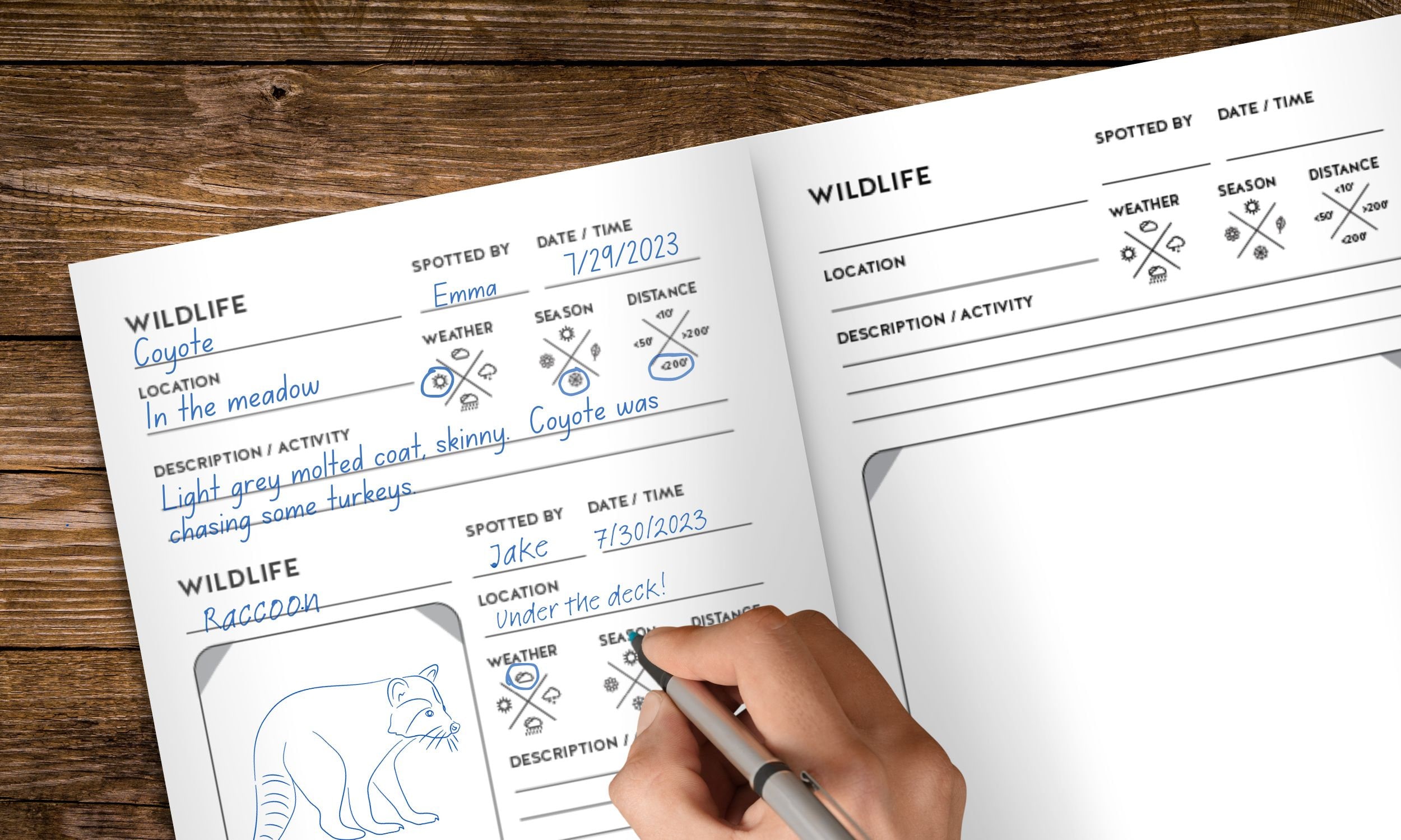 Wildlife Observation Journal: Animal Logbook, Nature Tracker - Etsy