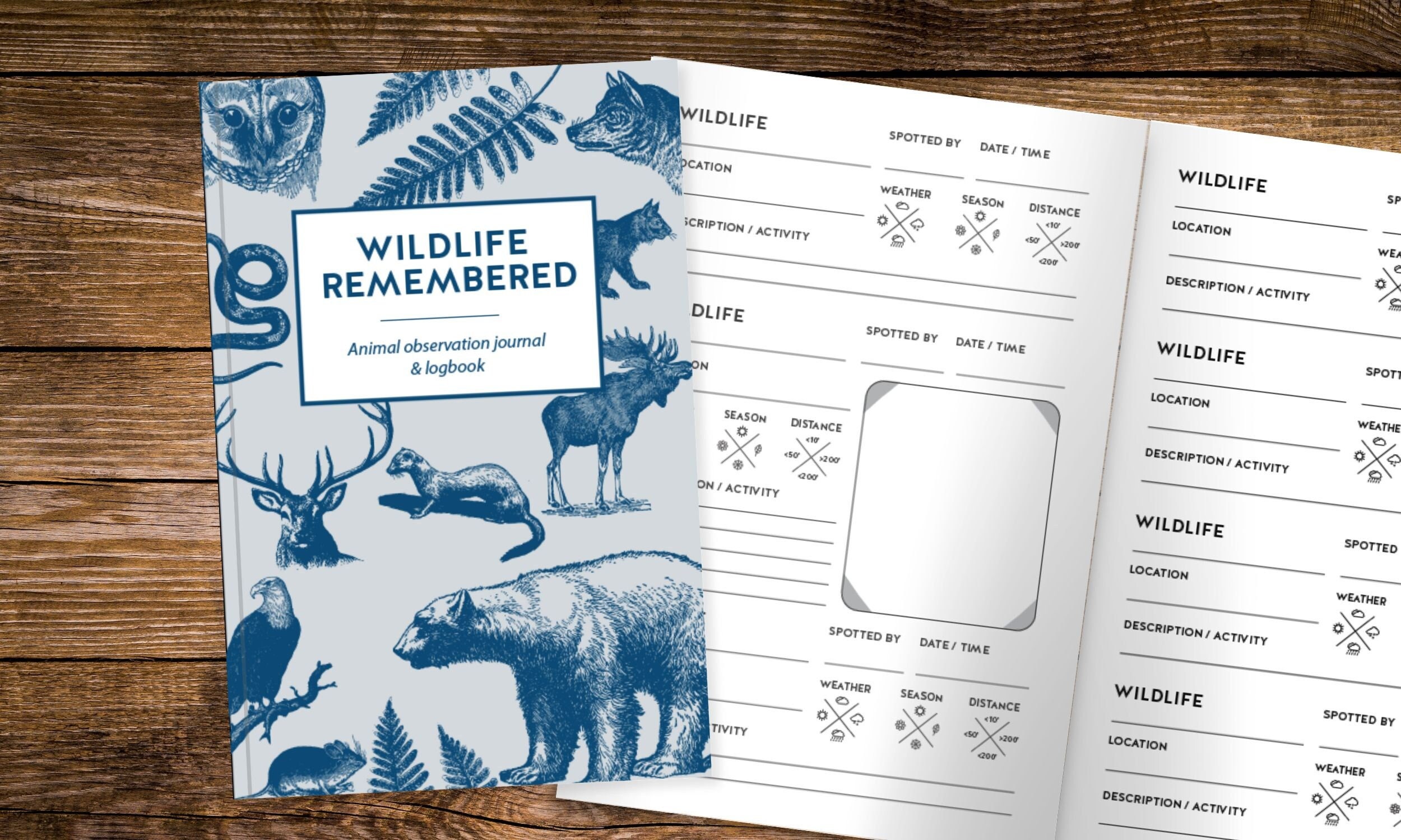 Wildlife Observation Journal: Animal Logbook, Nature Tracker - Etsy