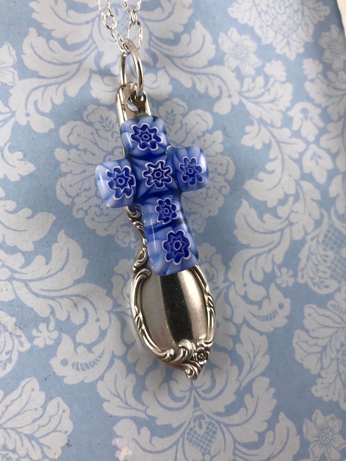 Silver Spoon Jewelry Cross Necklace Faith Jewelry Religious Pendant ...