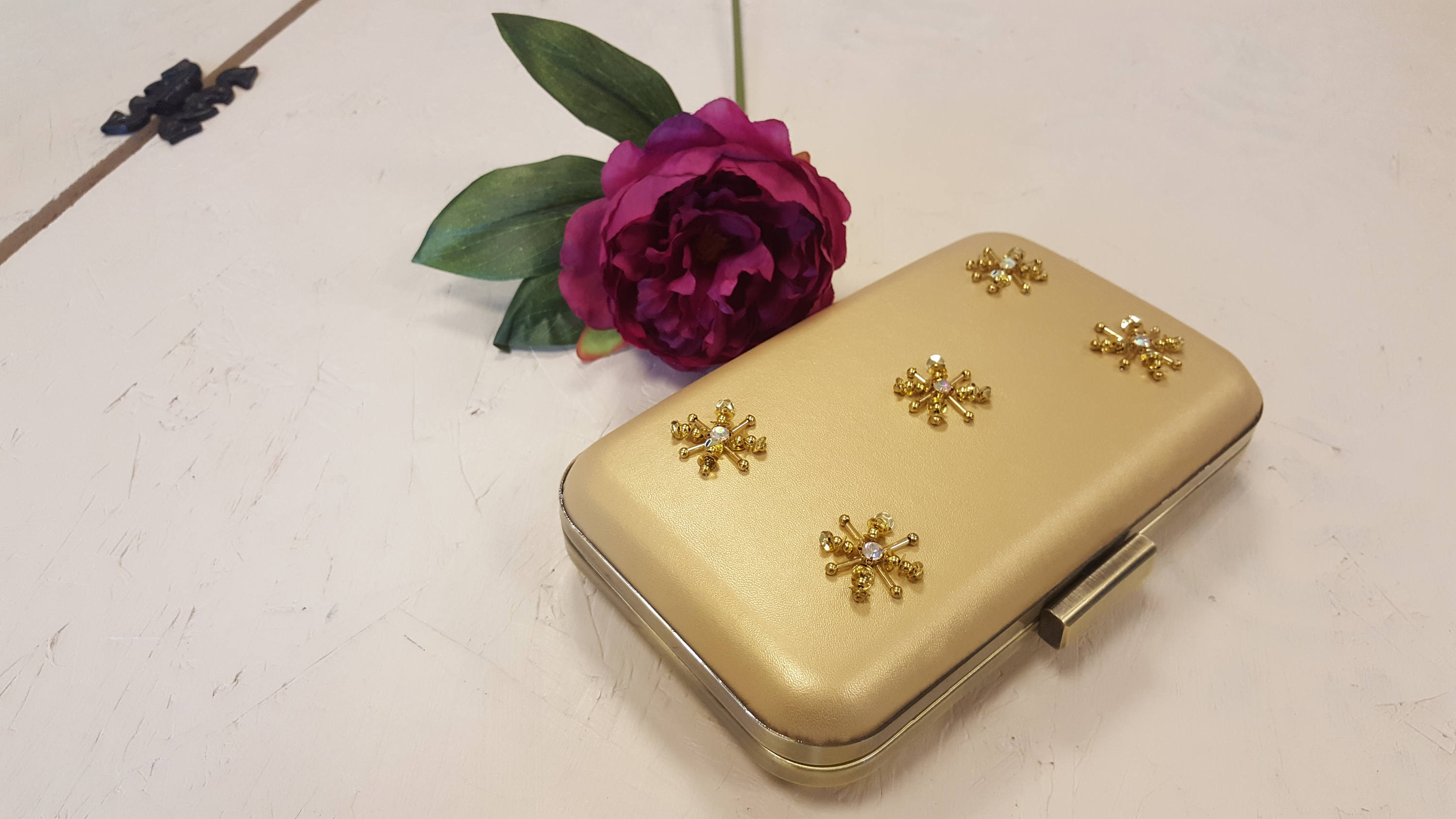 Clutch Bag-handmade-hard Case-hand Embroidery-hand Embellished-special ...