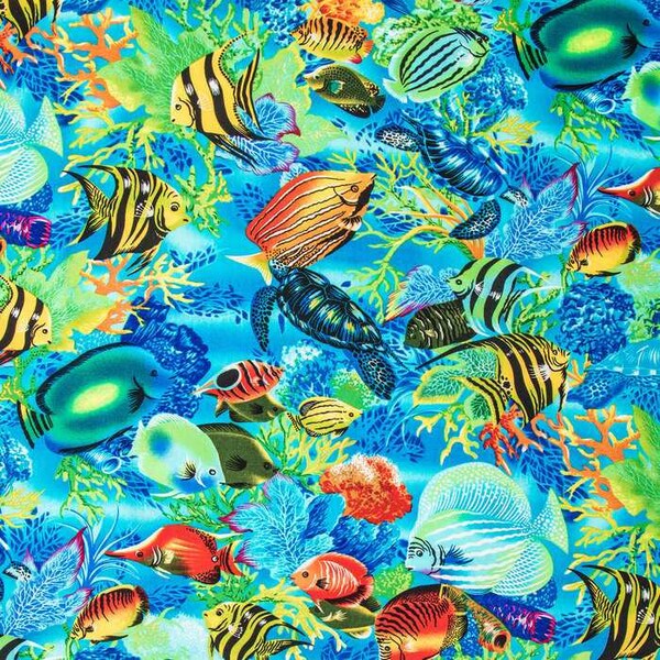 Tropical Fish Fabric - Etsy
