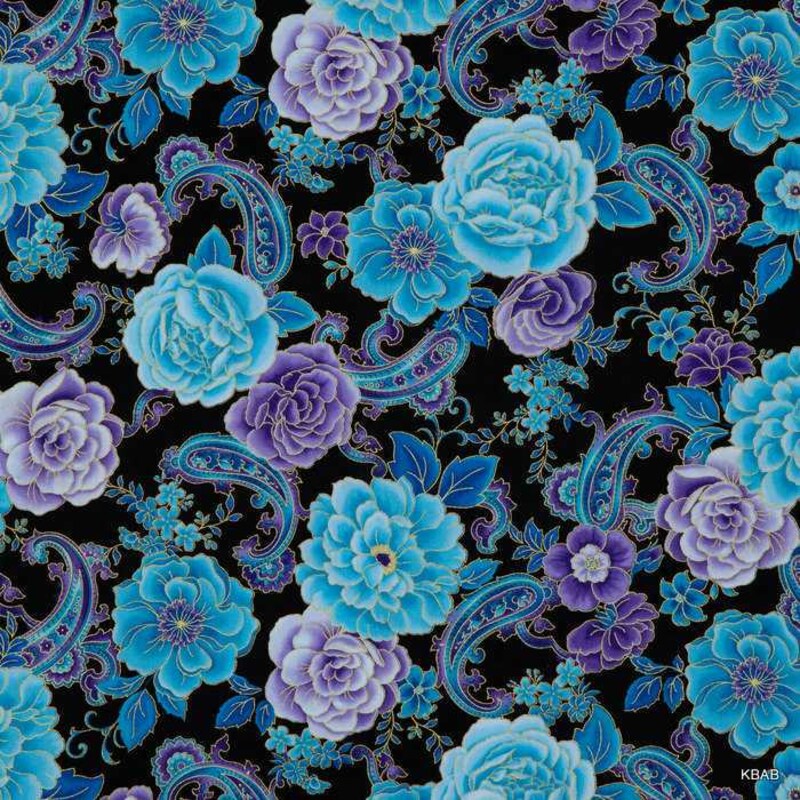 Teal Purple Fabric - Etsy