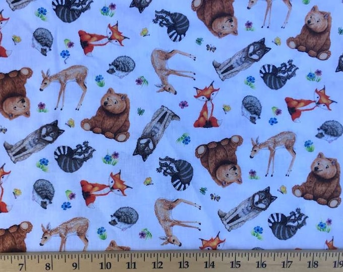 Woodland Animals Fabric Woodland Critters Life in the Forest, No Words ...