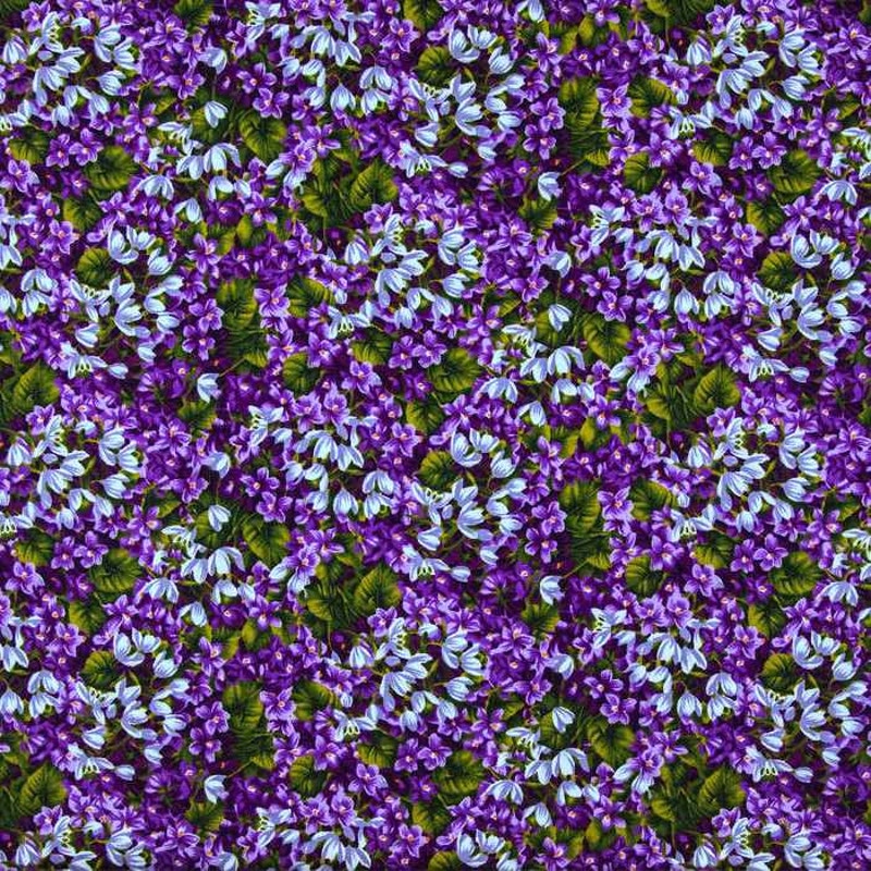 Lilac Floral Fabric - Etsy