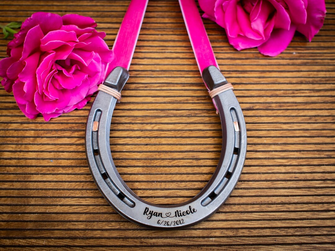 Personalized Anniversary Gift, Engraved Lucky Horseshoe for Good Luck ...