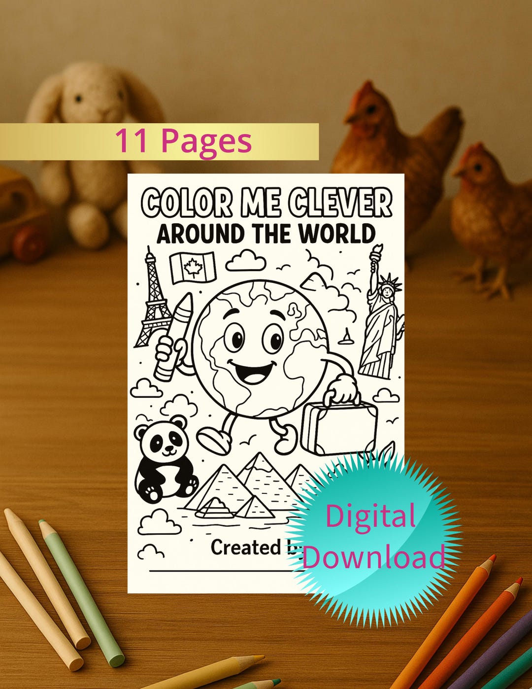 Color Me Clever: Around the World – Kids' Educational Coloring Book ...