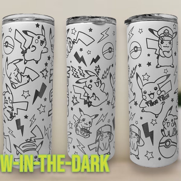 Pikachu Engraved Tumbler - Etsy