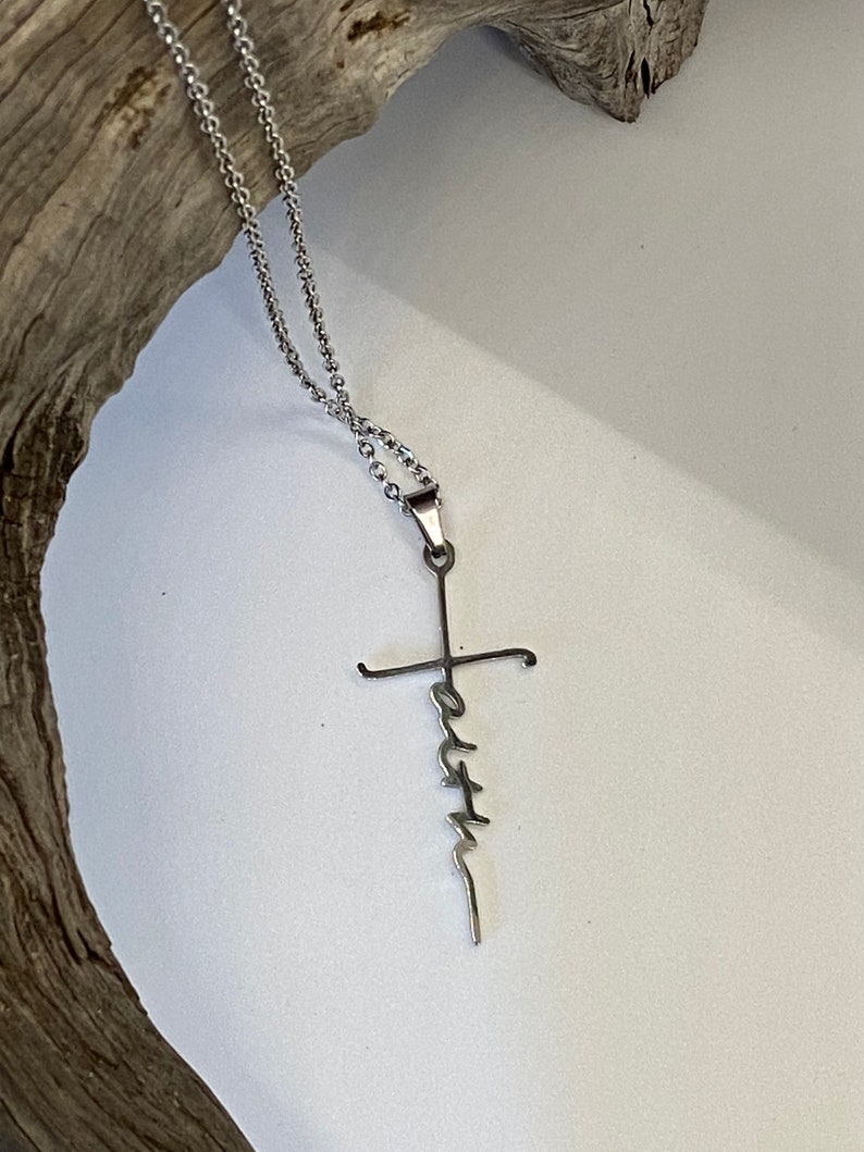 Faith Cross Necklace Pendant Faith That Makes Cross Cross Made - Etsy