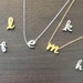 Tiny Initial Necklace Personalized Gift Lower Case Script / - Etsy