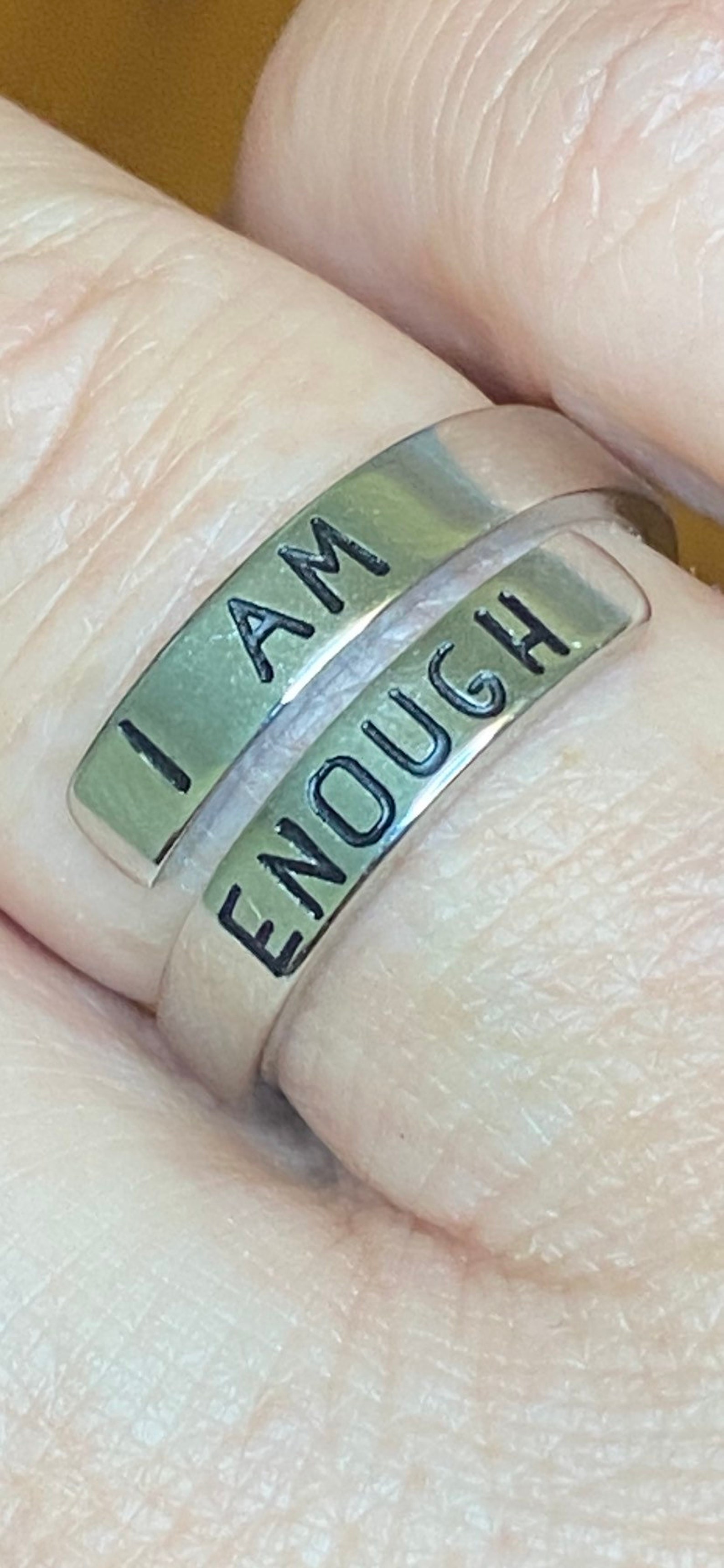 I Am Enough Ring I Am Jewelry Statement Ring Gift for Best - Etsy