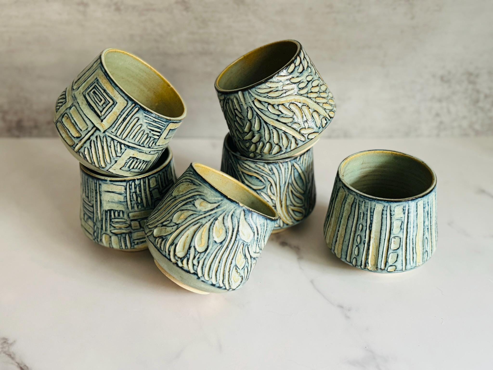 Ceramic Tumbler Mug | Handleless Coffee Cup | Stemless Wine Glass ...