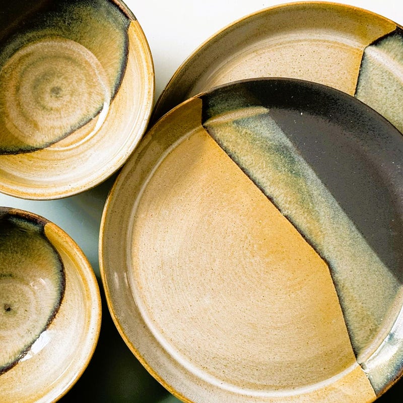 Ceramic Dinner Set - Etsy