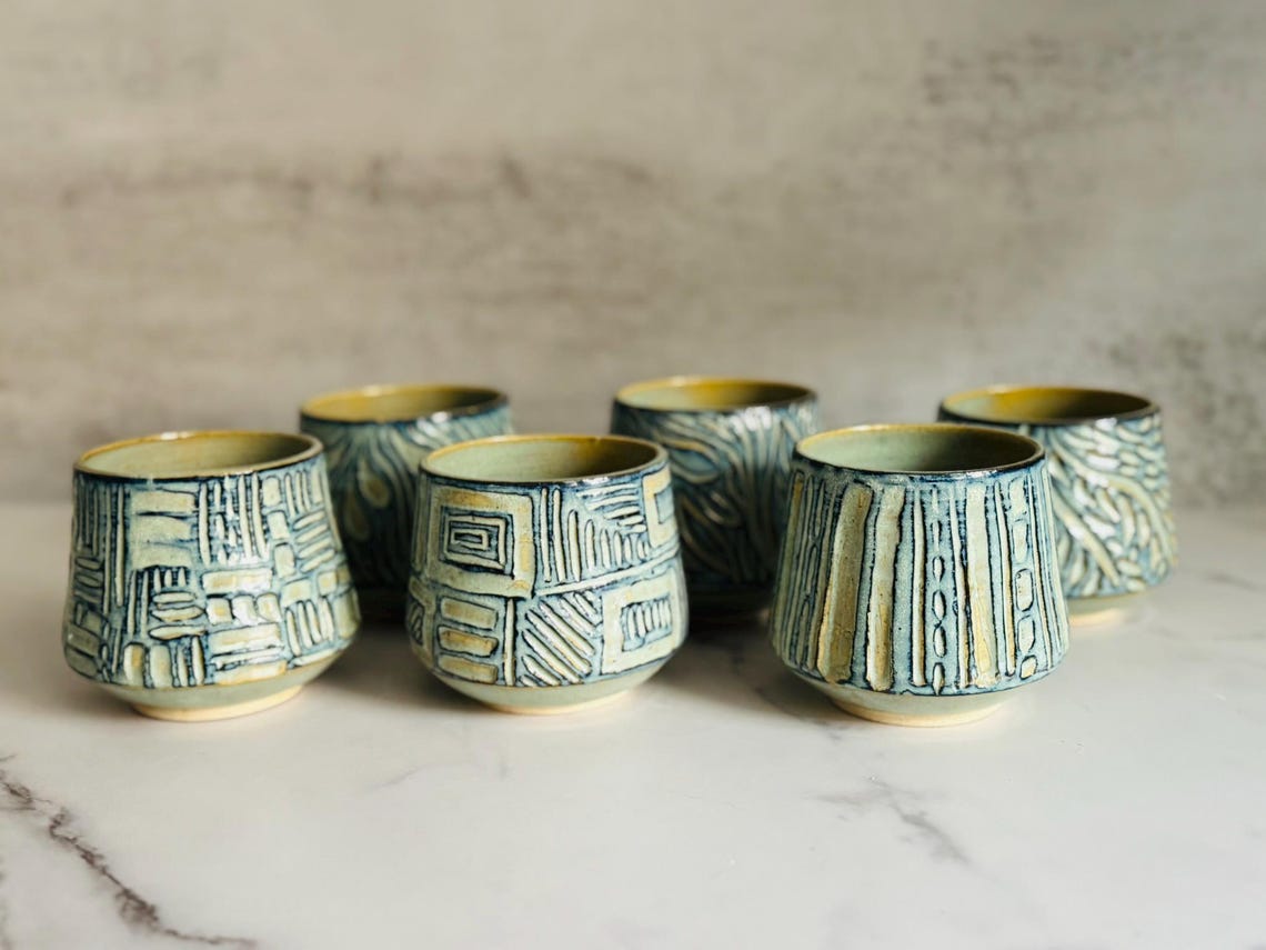 Ceramic Tumbler Mug | Handleless Coffee Cup | Stemless Wine Glass ...