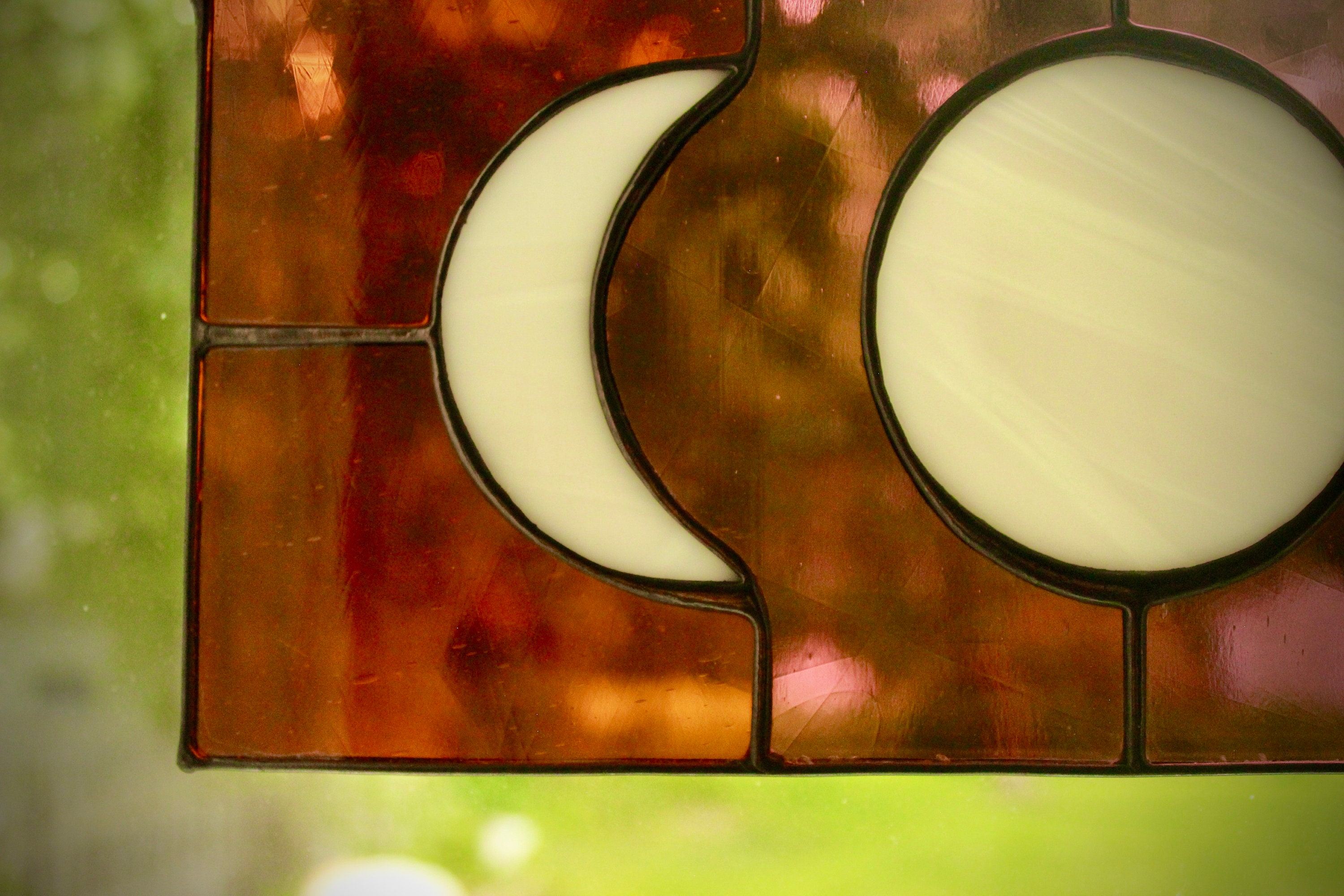 Moon Phases Stained Glass Window Panel - Etsy