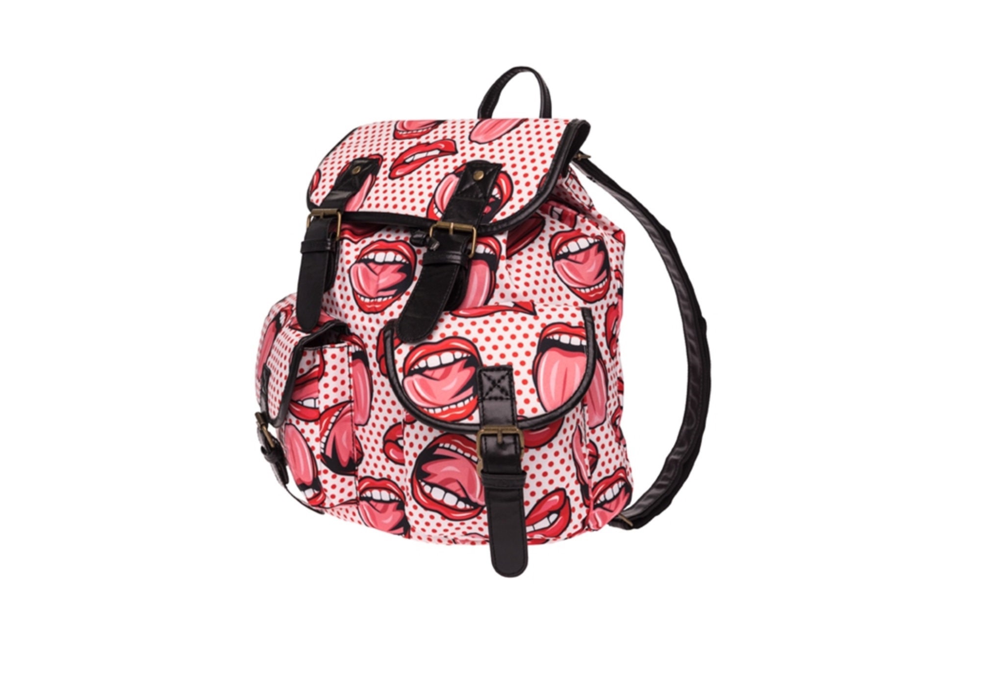 Lips n dot Pink/Red/Black BackPack - Etsy 日本
