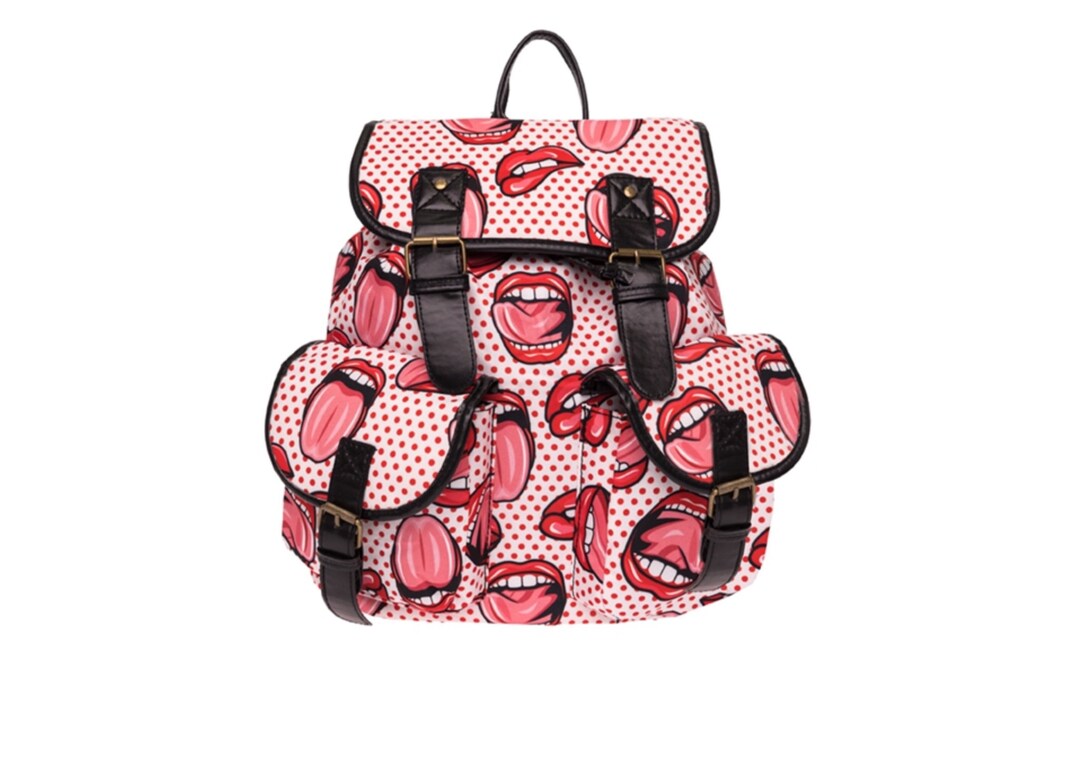 Lips n dot Pink/Red/Black BackPack - Etsy 日本