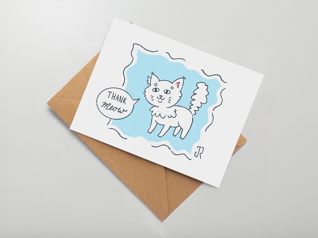Cat Thank You Card | Cat-themed Gratitude | Ideal for Cat Enthusiasts ...