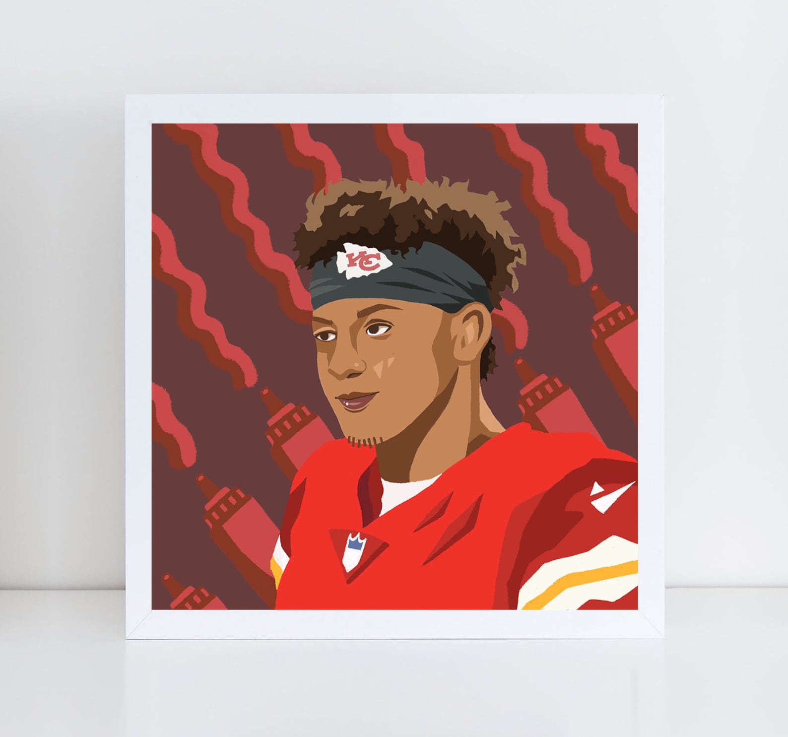 Patrick Mahomes Art Print Chiefs Artwork Kansas City - Etsy