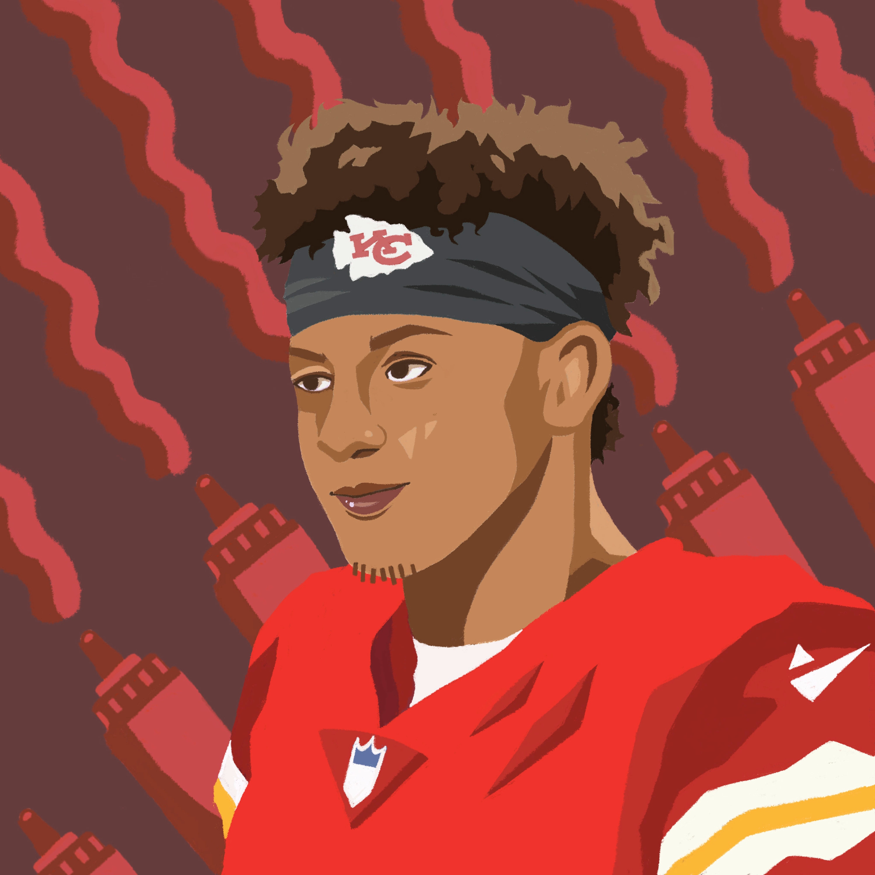 Patrick Mahomes Art Print Chiefs Artwork Kansas City | Etsy