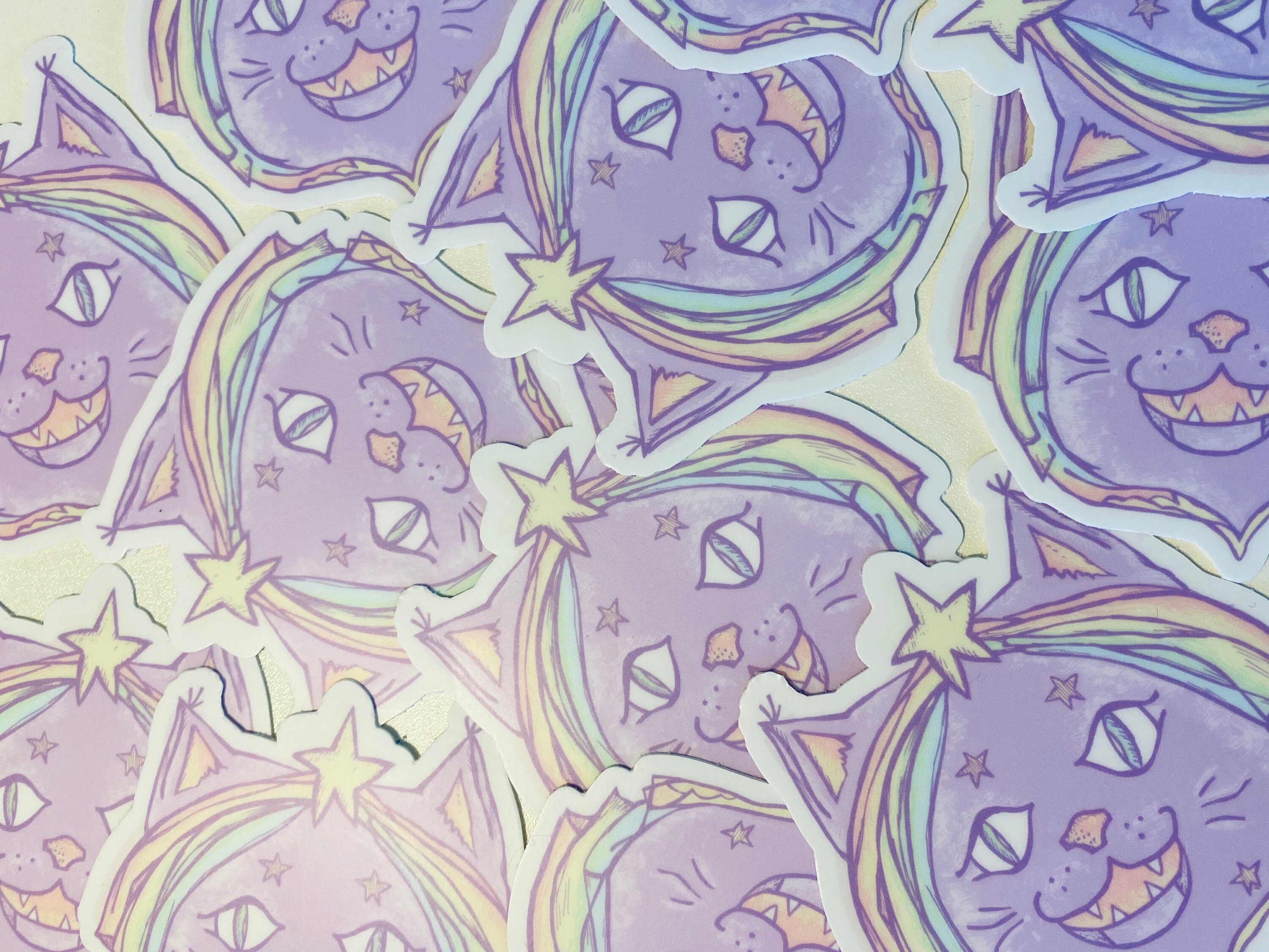 Galaxy Cat Sticker Cute Stickers Laptop Stickers Cat | Etsy