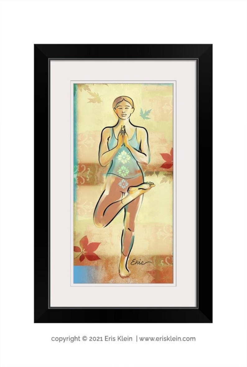 Yoga Tree Pose Art Print: Vrksasana Meditation Artwork - Etsy