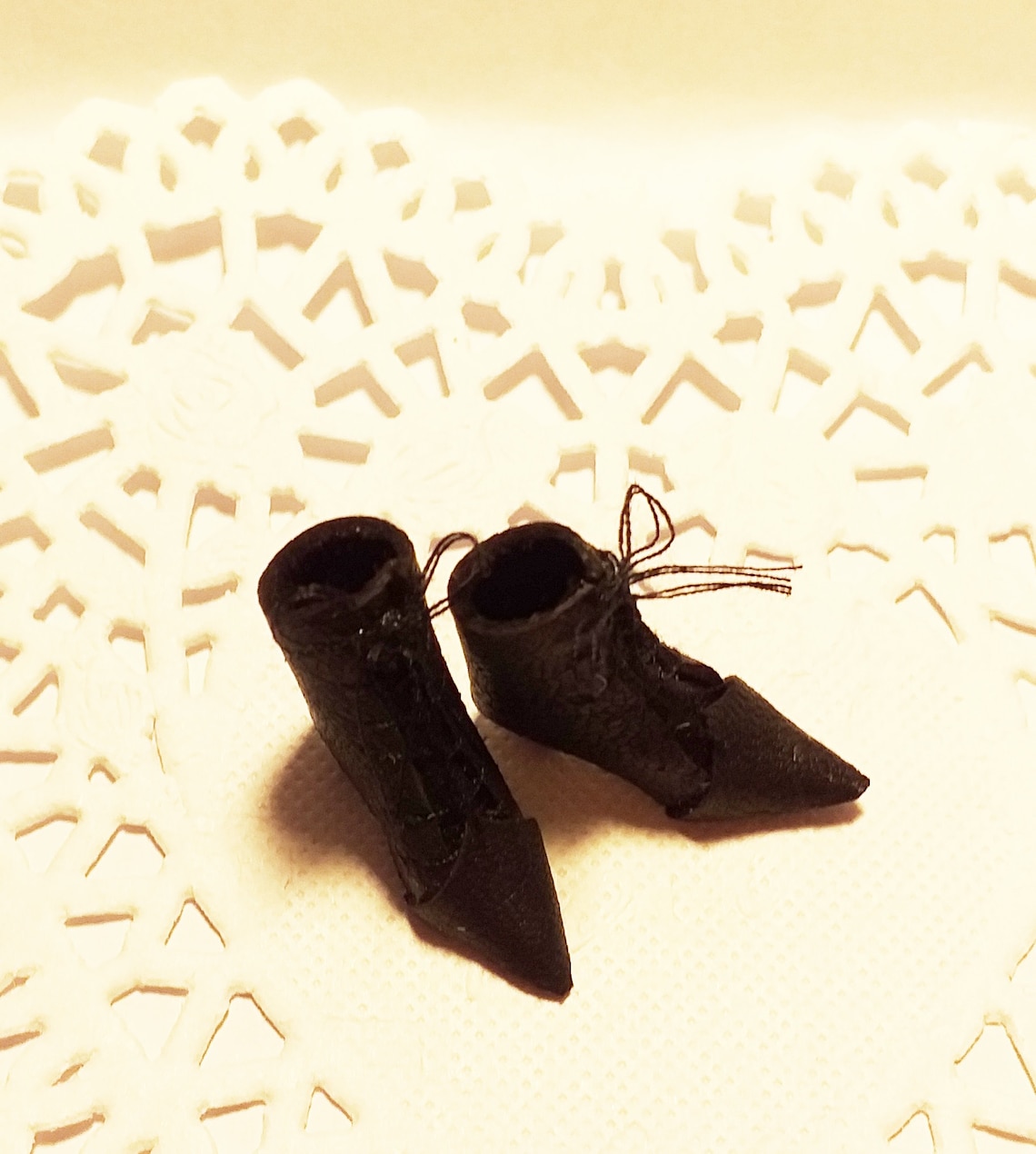 Miniature Victorian Style Black Leather Dolls House Boots 1/12th - Etsy