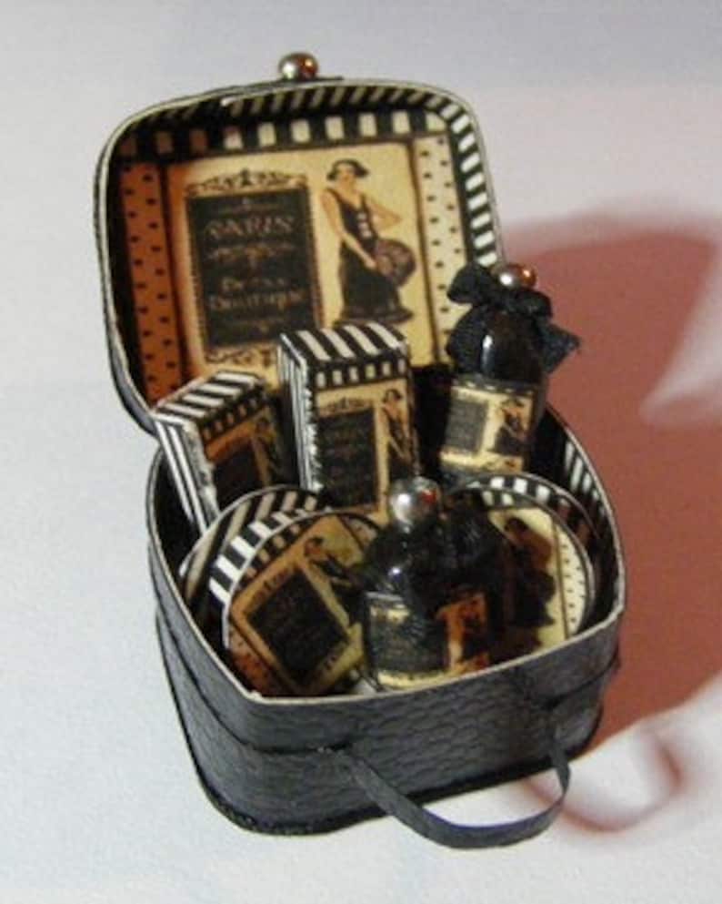 Filled Black Faux Leather Miniature Case Kit - Etsy