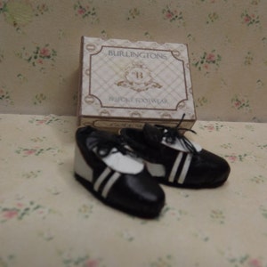 1/12th Scale Miniature Mens Black & White Leather Football Boots. - Etsy