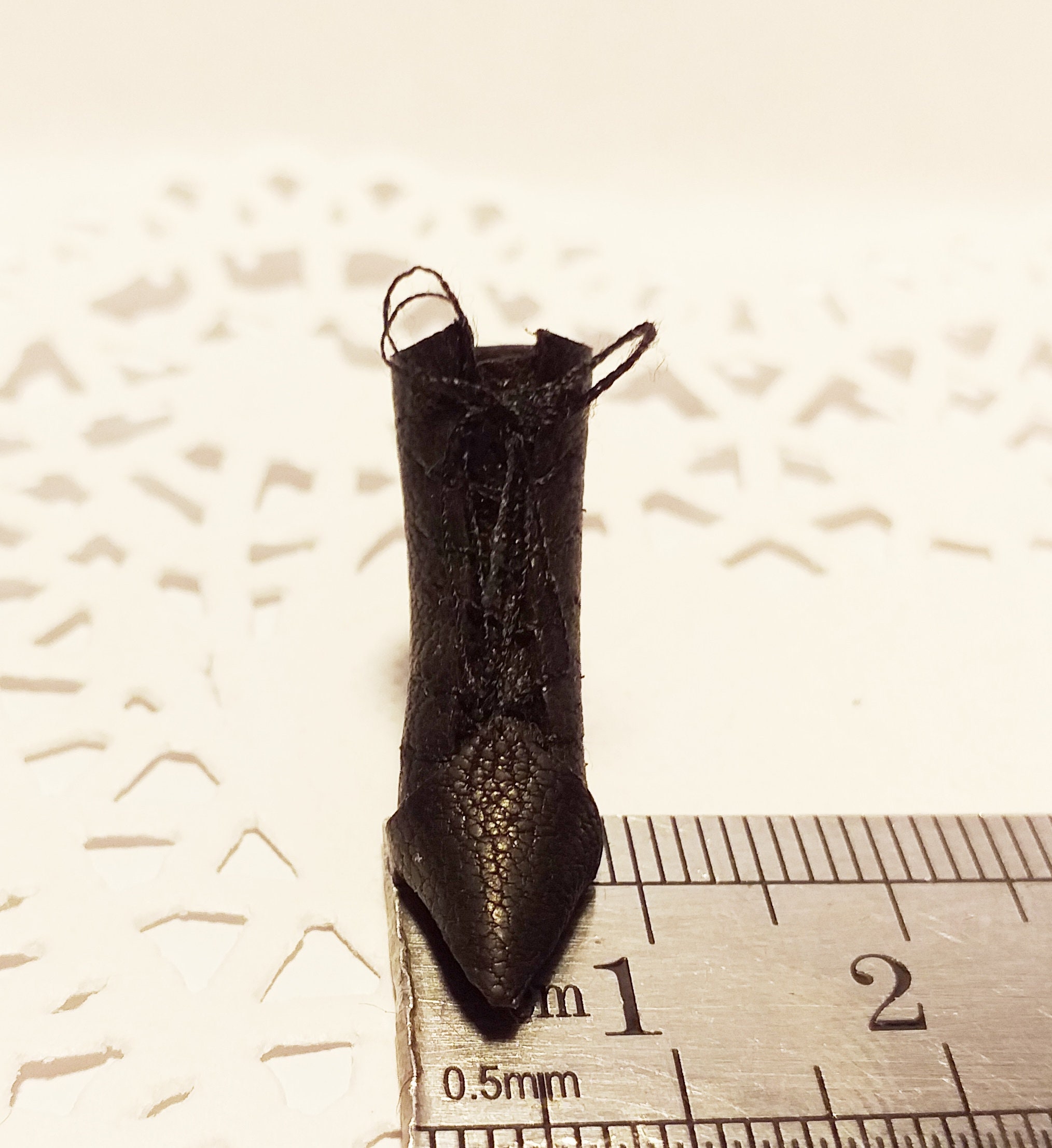 Miniature Victorian Style Black Leather Dolls House Boots 1/12th - Etsy
