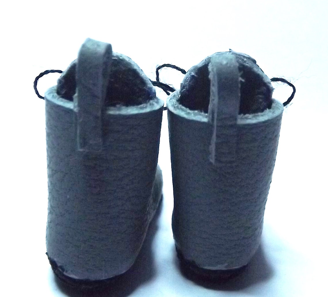 Mens Grey Leather Boots 1/12th Scale Dolls House Miniature | Etsy