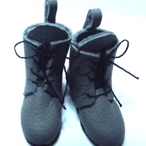 Mens Grey Leather Boots 1/12th Scale Dolls House Miniature - Etsy