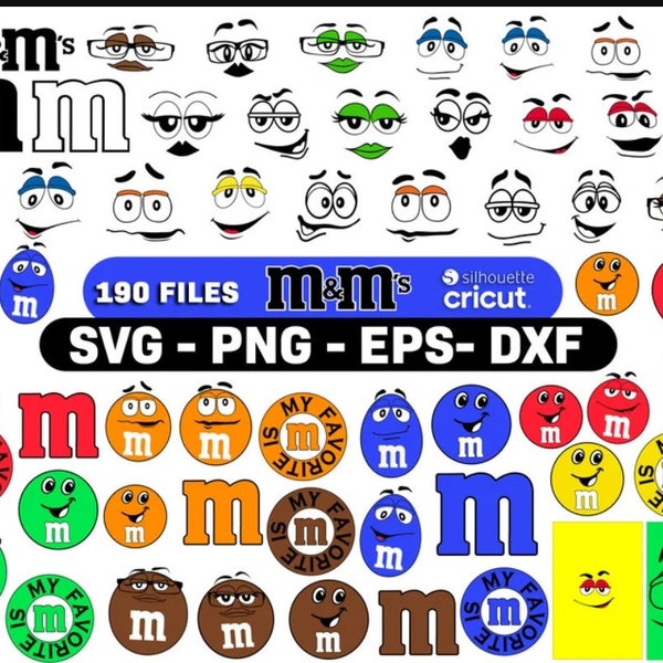 M&m Face Svg - Etsy