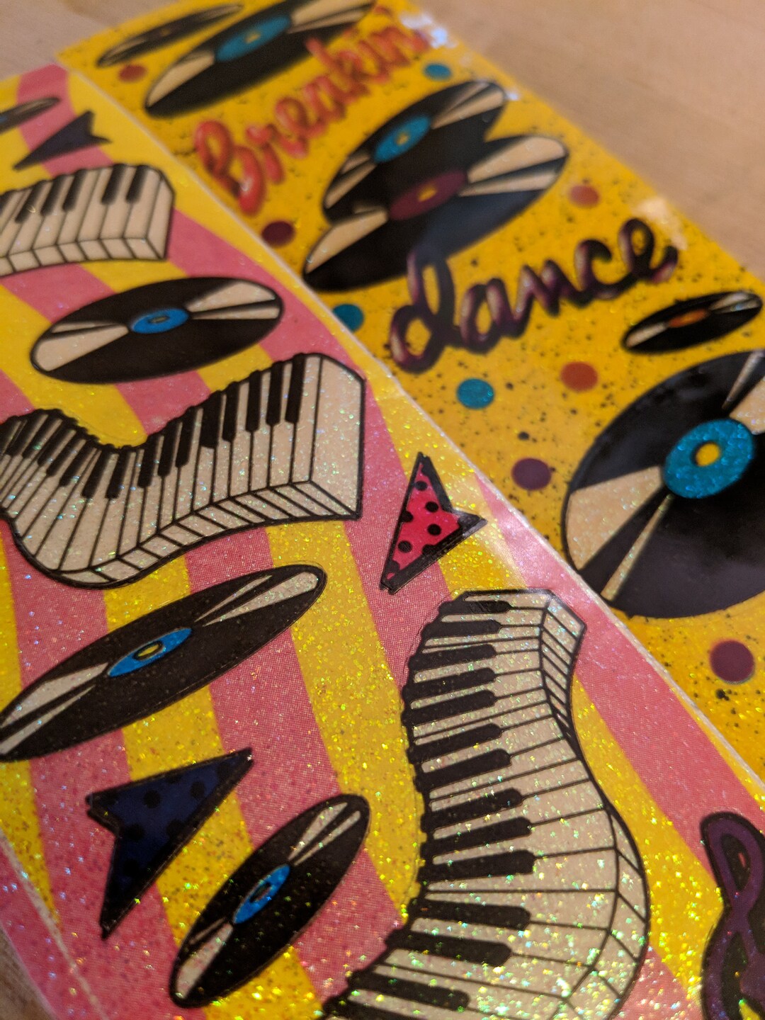 Breakdance Music Vinyl Glitter Sticker Sheets Pack of 3 - Etsy